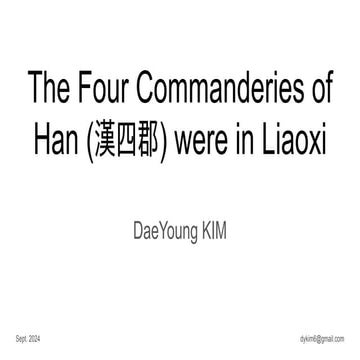 The Four Commanderies of Han (漢四郡) were in Liaoxi (遼西) | PDF