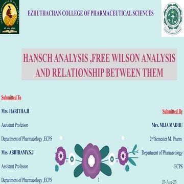 HANSCH ANALYSIS AND FREE WILSON ANALYSIS.pptx
