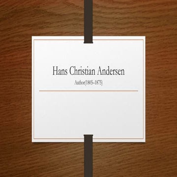 Hans christian andersen | PPTX