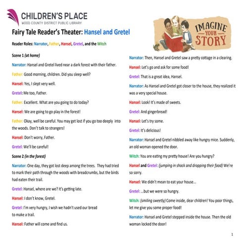 Hansel and Gretel Readers Theatre.pdf for kids | PPT