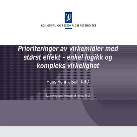 Evalueringskonferansen 2013: Hans Henrik Bull | PPT