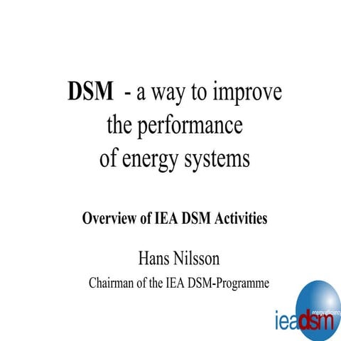 DSM - a way to improve the performance of energy systems | PDF | Gas ...