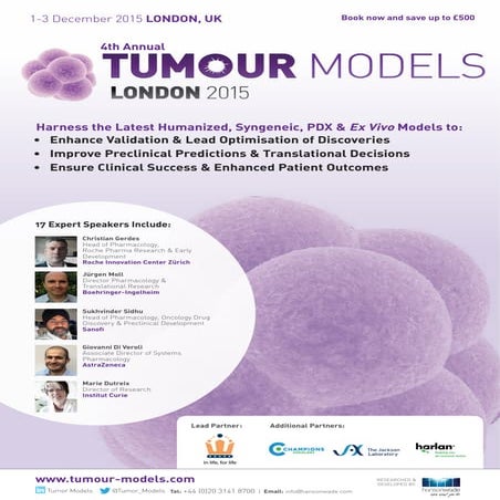 Tumour models London 1-3 December 2015 Agenda | PDF