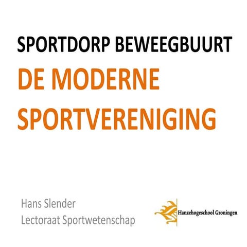 Moderne sportvereniging | PPT