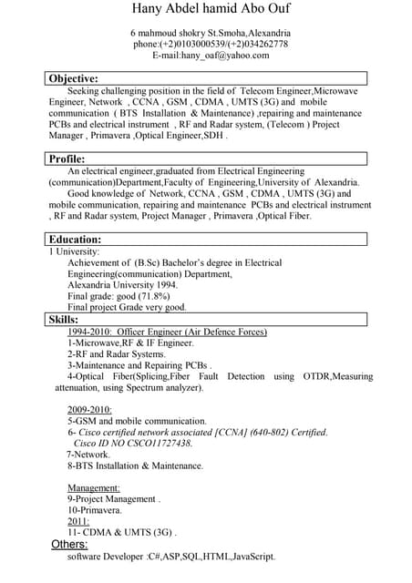 Hany Resume | PDF