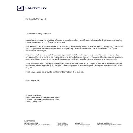 Recommendation Letter | PDF