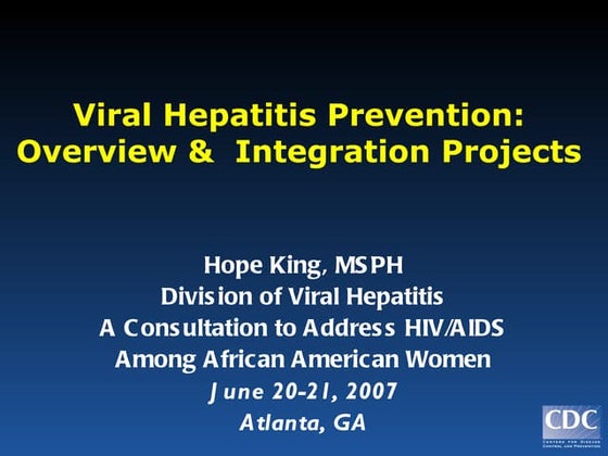 NATIONAL VIRAL HEPATITIS CONTROL PROGRAM | PPTX | Infectious Diseases | Diseases and Conditions