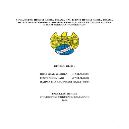 Hukum Acara Pidana Militer | DOCX