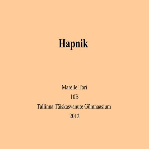 Hapnik | PPT