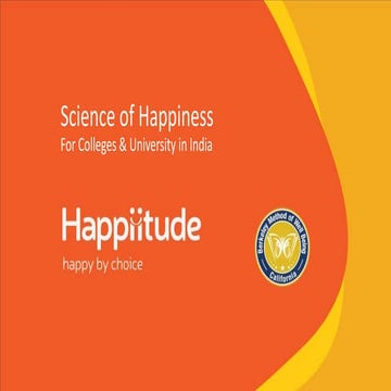 Happiness Programs for Colleges & Universities | PPTX