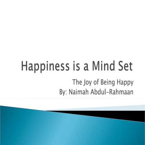 Happiness Is A Mind Set | PPT