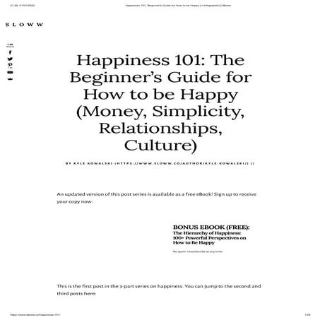 Happiness 101 | PDF