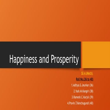 HappinHappiness and Prosperity For Universal Human Values og..pptx ess ...