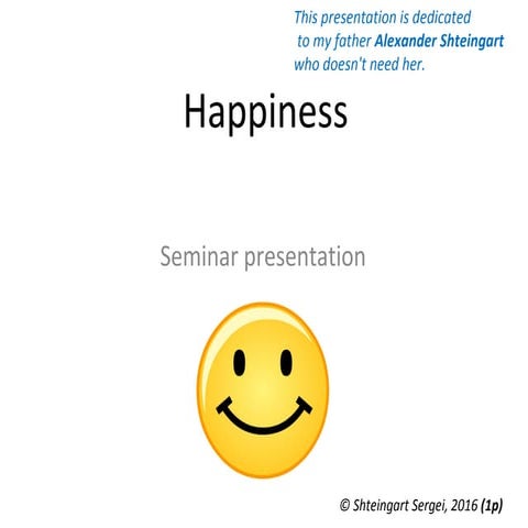 Happiness presentation | PPT