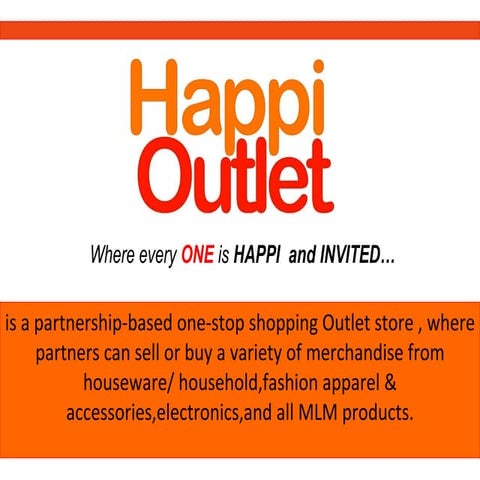 Happi Outlet Franchisee Presentation | PPT