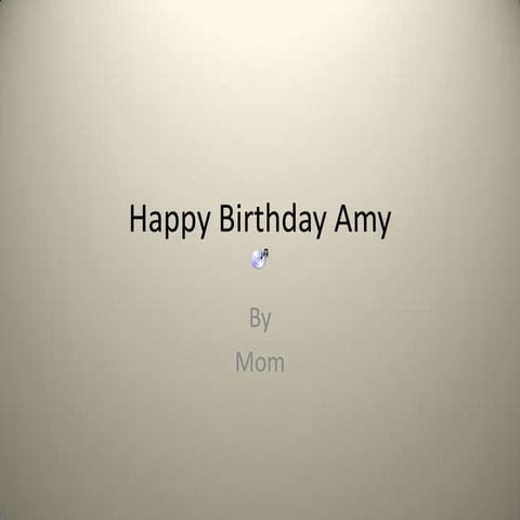 Happy Birthday Amy | PPT