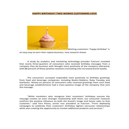 Happy birthday | PDF