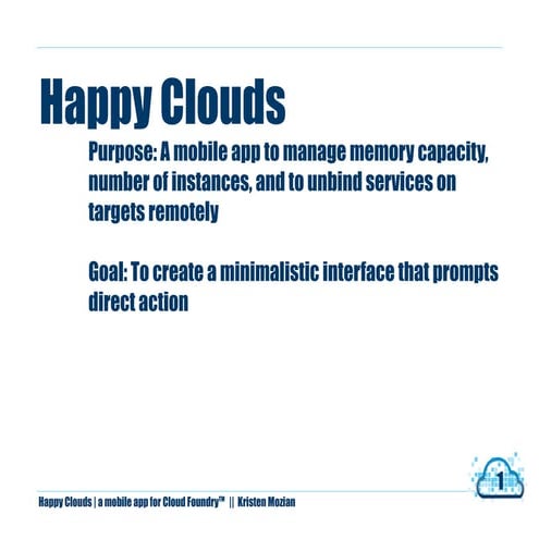 Happy clouds mobile app | PPT