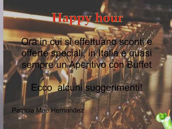 Presentazione happy hour | PPT