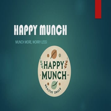 happy munch business plan presentation by nirisha | PPTX