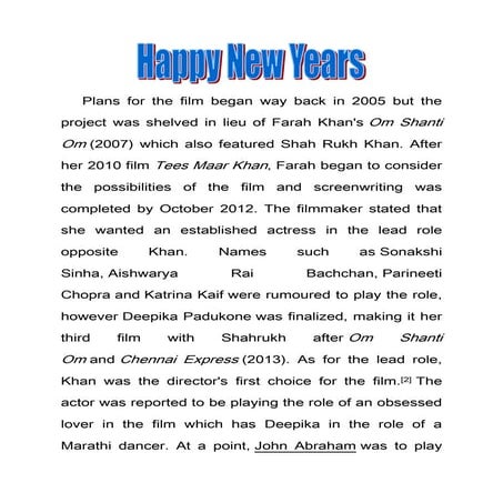 Happy new year | PDF