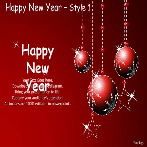 Happy new year celebration style 1 powerpoint templates | PPT