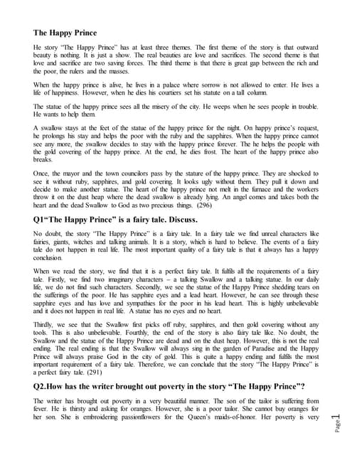 The Happy Prince by Oscar Wilde | PPSX | Birds | Pets