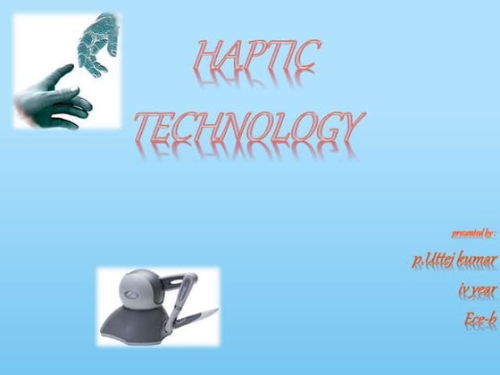 wearable_HAPTIC_TECHNOLOGY_pptx.pptx | Consumer Electronics ...