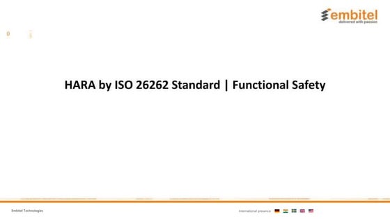 ISO 26262: Automotive Functional Safety | PPT
