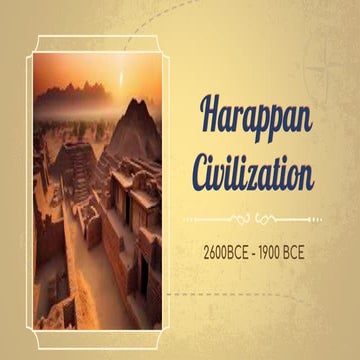 history of lost civilization of india- Harappan civilization | PPTX