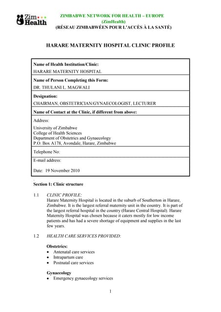 Thorngrove hospital profile | PDF | Infectious Diseases | Diseases and ...