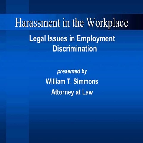 Harassment & Discrimination Training | PPTX