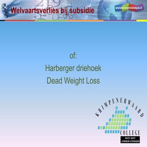Harberger subsidie | PPT