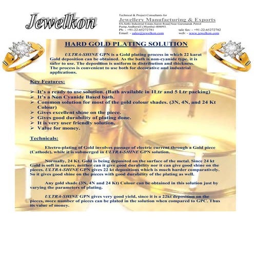 Hard gold-plating-solution | PDF