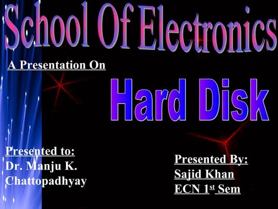 HARD DISK DRIVE | PPTX | Data Storage and Warehousing | Computing