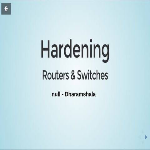 Hardening Routers and Swithches | PDF