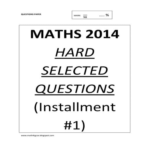 Hardest questions 1 | PDF