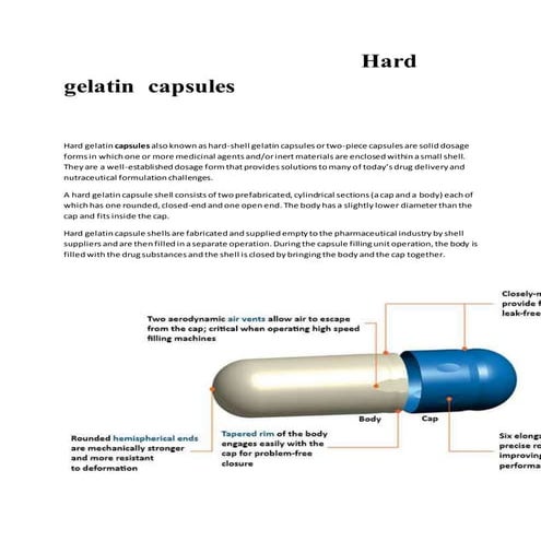 Hard gelatin capsules | PDF