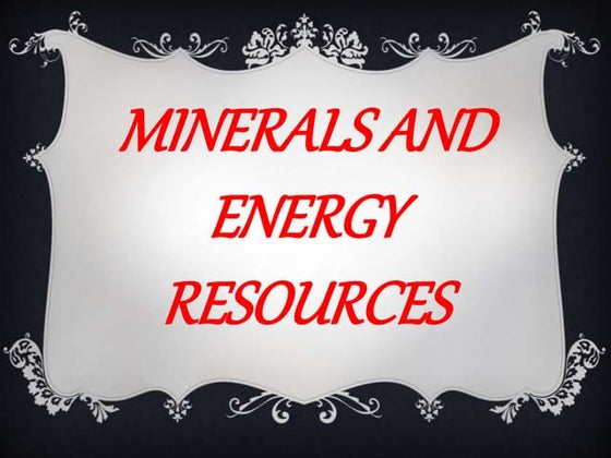 Mica, Conservation of minerals and Hazards of mining | PPT