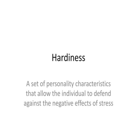 Hardiness | PDF