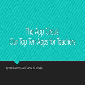 Mobile Apps Presentation - Top 10 Apps List | PDF