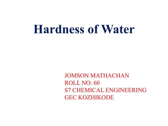 Lab5 determination of hardness of water | PDF | Chemistry | Science