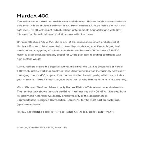 Hardox 400 | PDF