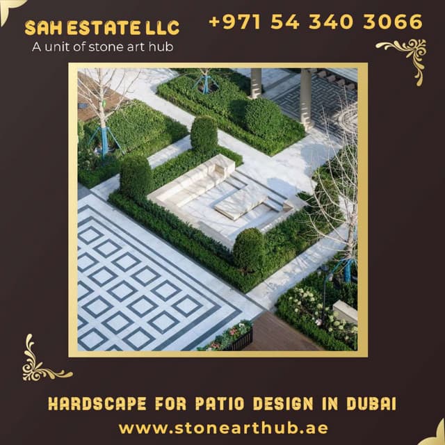 Hardscape For Patio Design in Dubai - ☎ +971 54 340 3066 | PDF