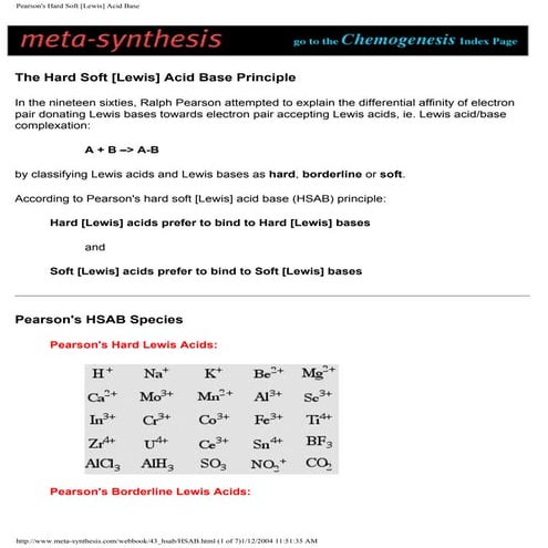 Hard soft acid_base | PDF