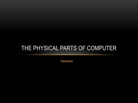 COMPUTER HARDWARE ASSEMBLING | PPTX