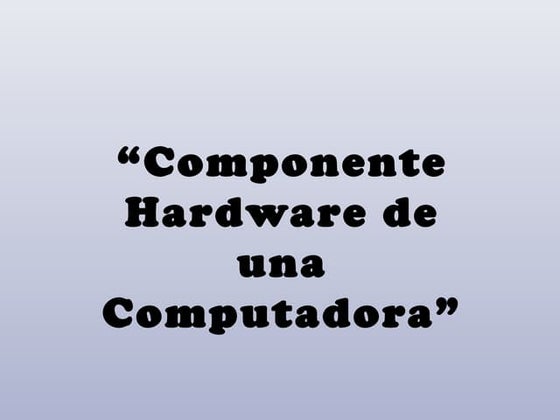 Esquema hardware | PPT