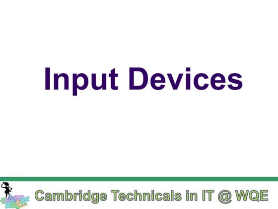 Igcse Ict Input And Output Devices Direct Data Entry Dde Devices Ajiro Tech Part 2 5659