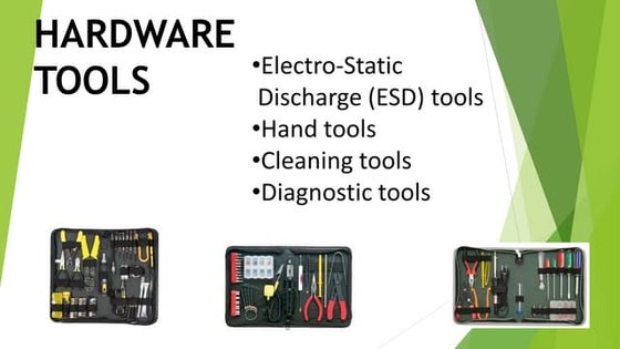 Use of tools in pc hardware servicing | PPTX | Computer Peripherals | Computing