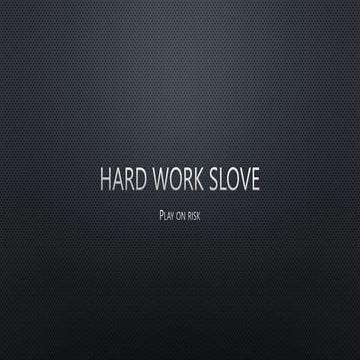 Hard work slove. For all students and pptx | PPT